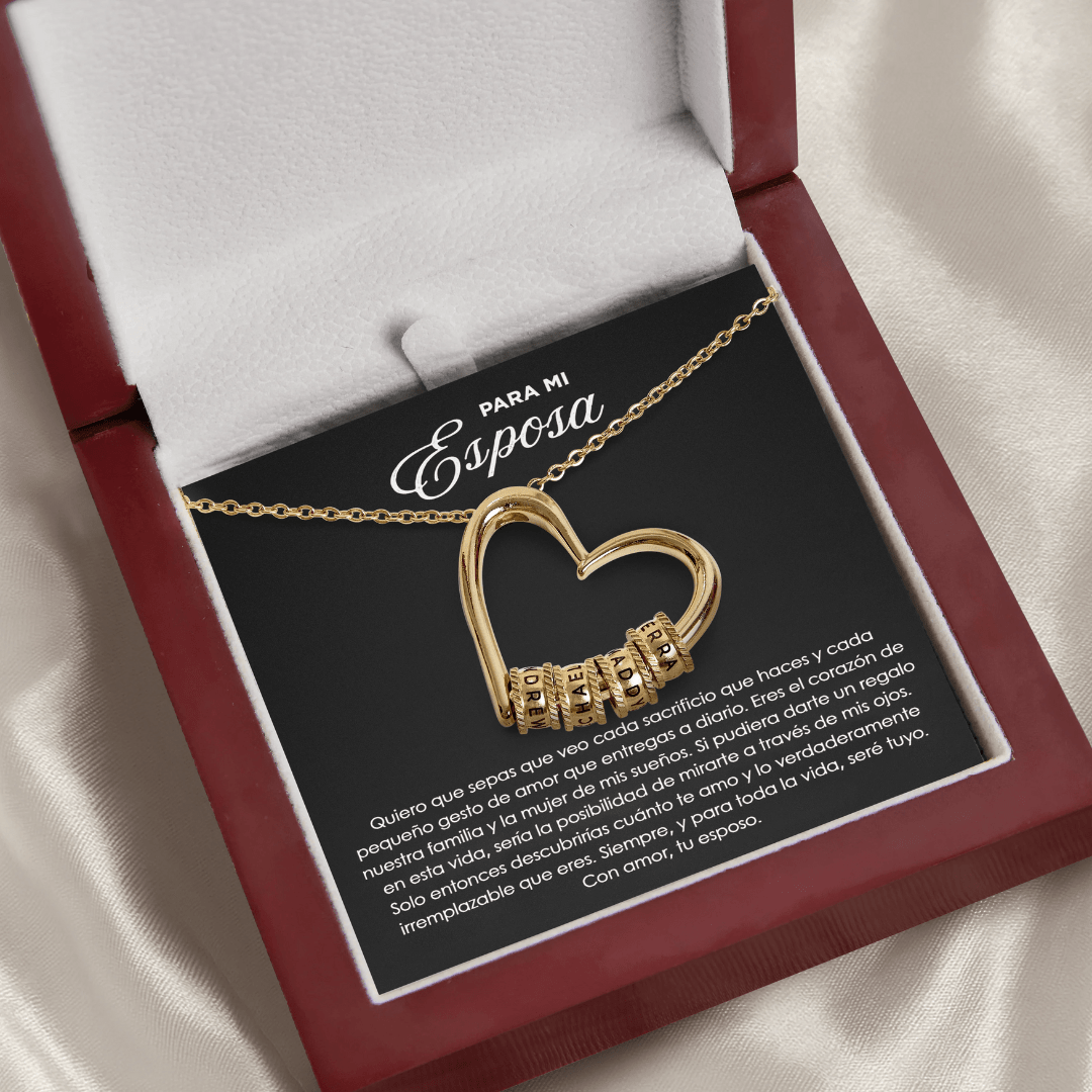 Collar "El corazón de la Familia" - Para mi Esposa - Moroveta – Mellota